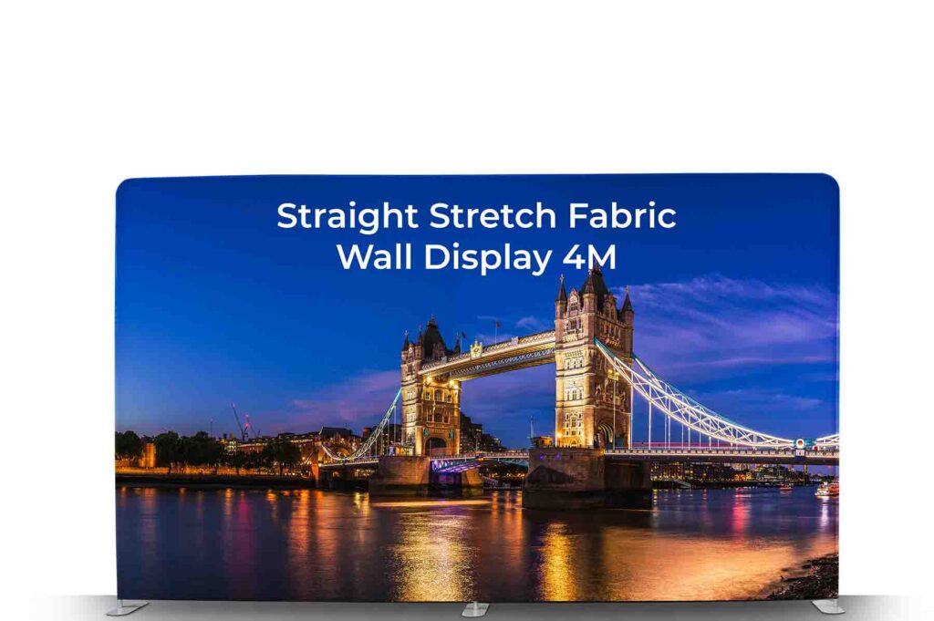 Straight Fabric Display Wall – Portable UK Exhibition Backdrop wall